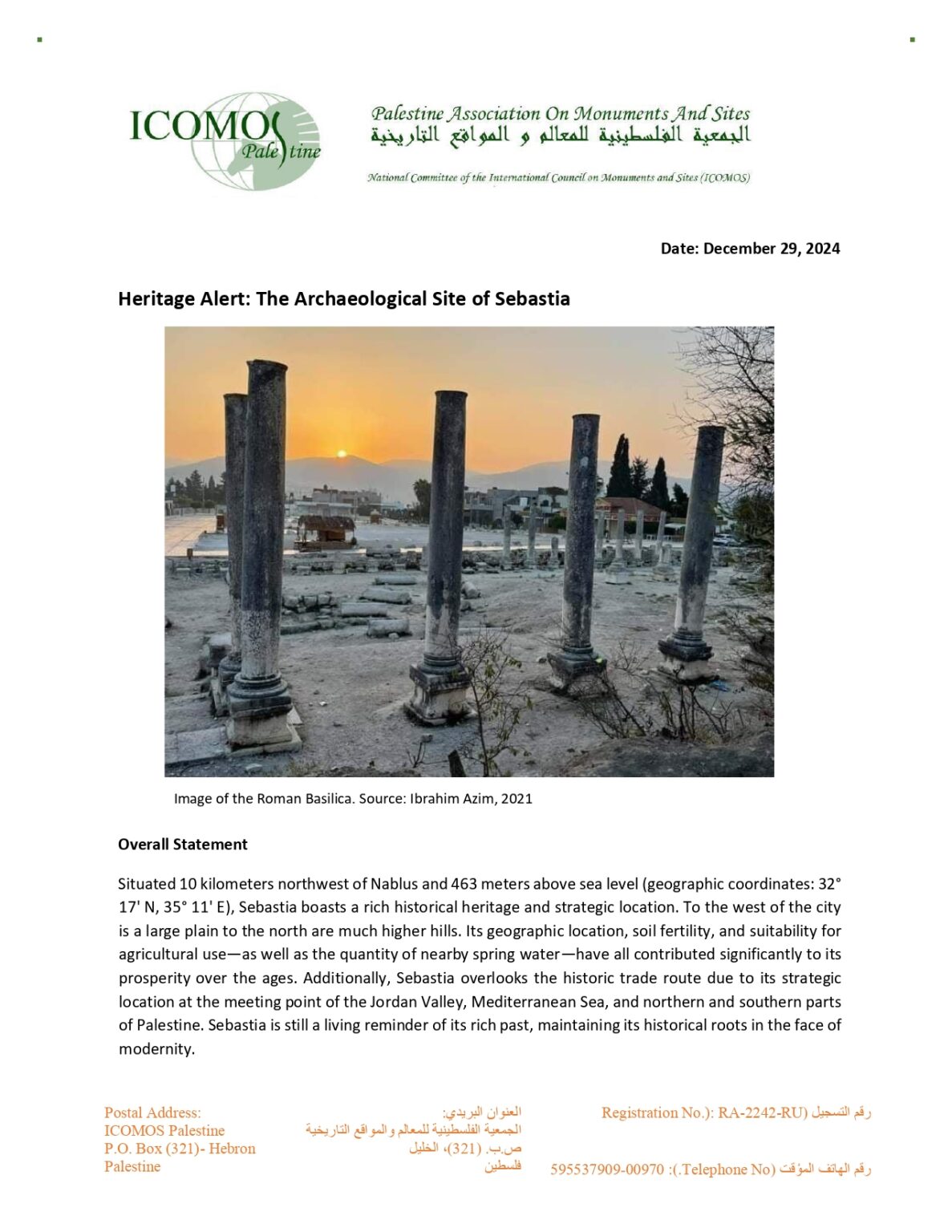 Heritage Alert: The Archaeological Site of Sebastia (29 December 2024 ...